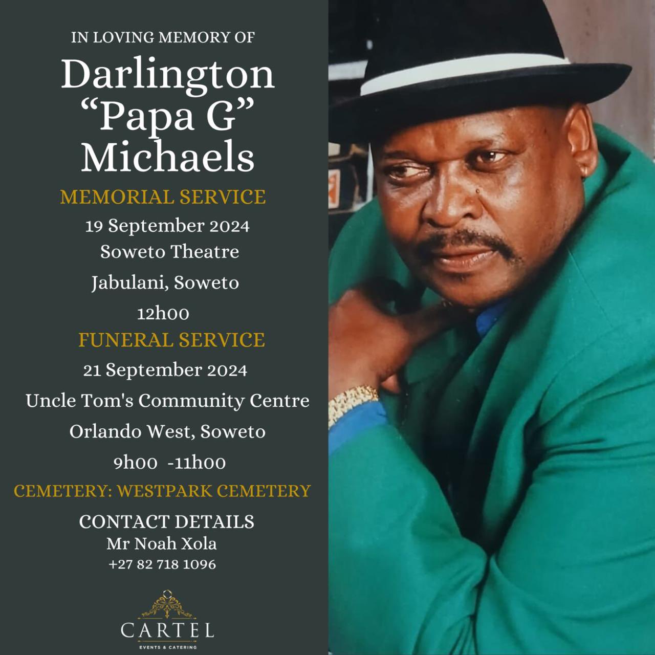Funeral and Memorial Service Details of Late Actor Darlington ‘Papa G ...