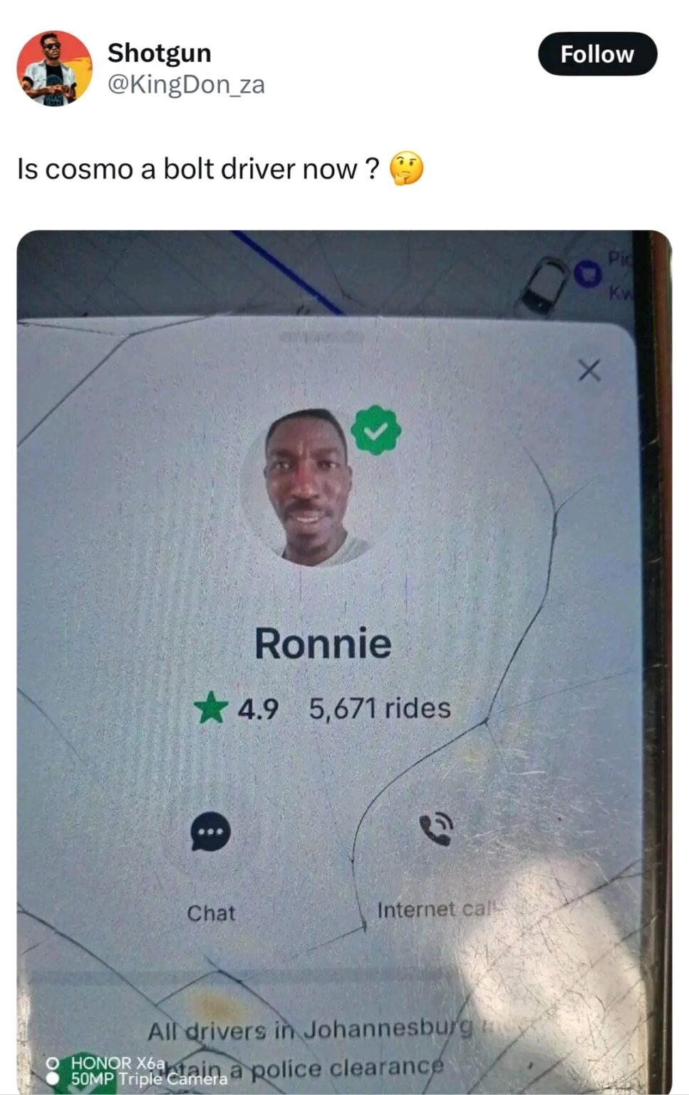 Ronnie Nyakale’s Surprising Career Move: Driving for Bolt Sparks Rumors ...