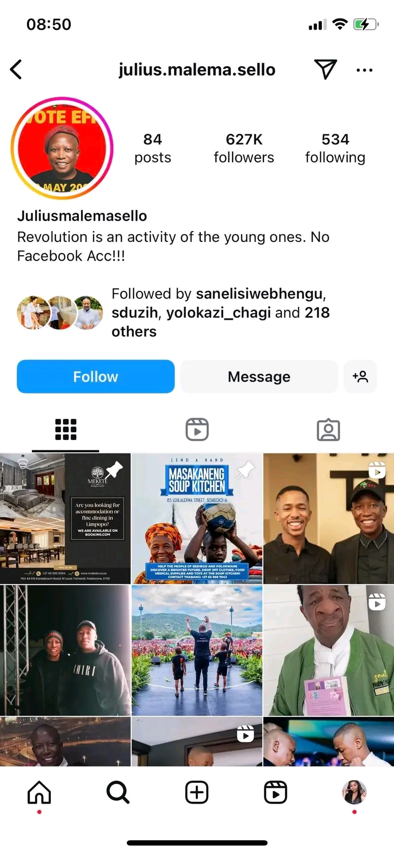 Divorce Rumors Surround Julius Malema and His Wife as Instagram ...
