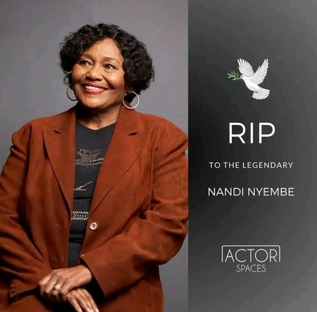 South Africa Mourns the Passing of Legendary Actress Nandi Nyembe ...