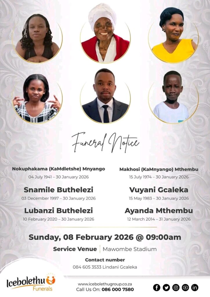 Six Mnyango Family Members Laid to Rest After Tragic N2 Crash - Latest News