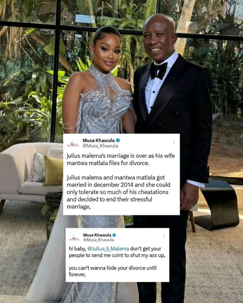 Julius Malema and Mantwa Matlala Face Reported Marriage Strain Amid ...